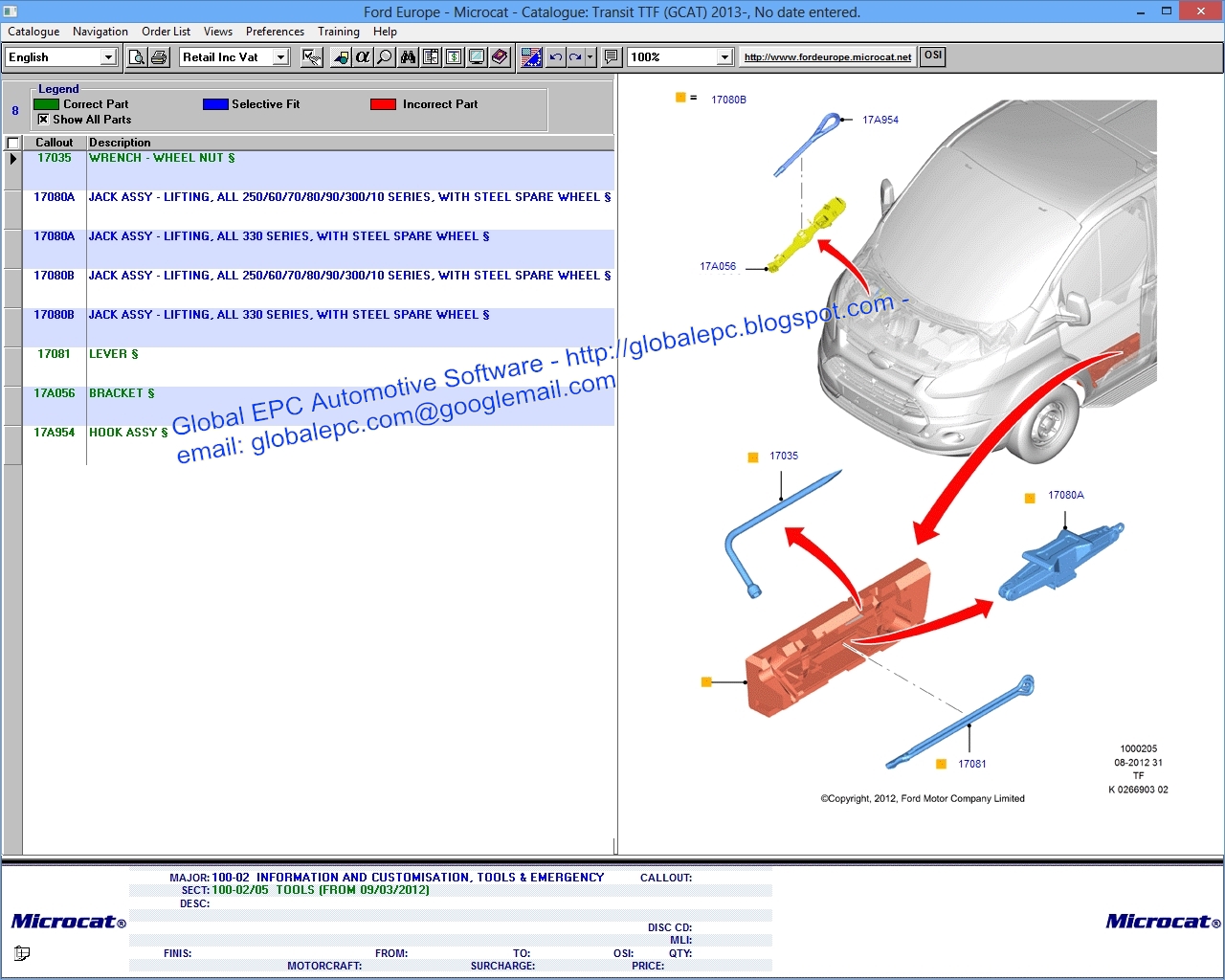 GLOBAL EPC AUTOMOTIVE SOFTWARE: FORD MICROCAT EUROPE EPC PARTS ...
