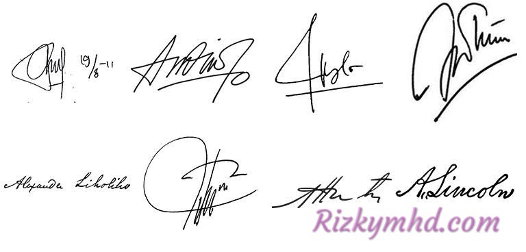 29+ Tanda Tangan Keren Huruf A - Z Terbaru - Rizkymhd