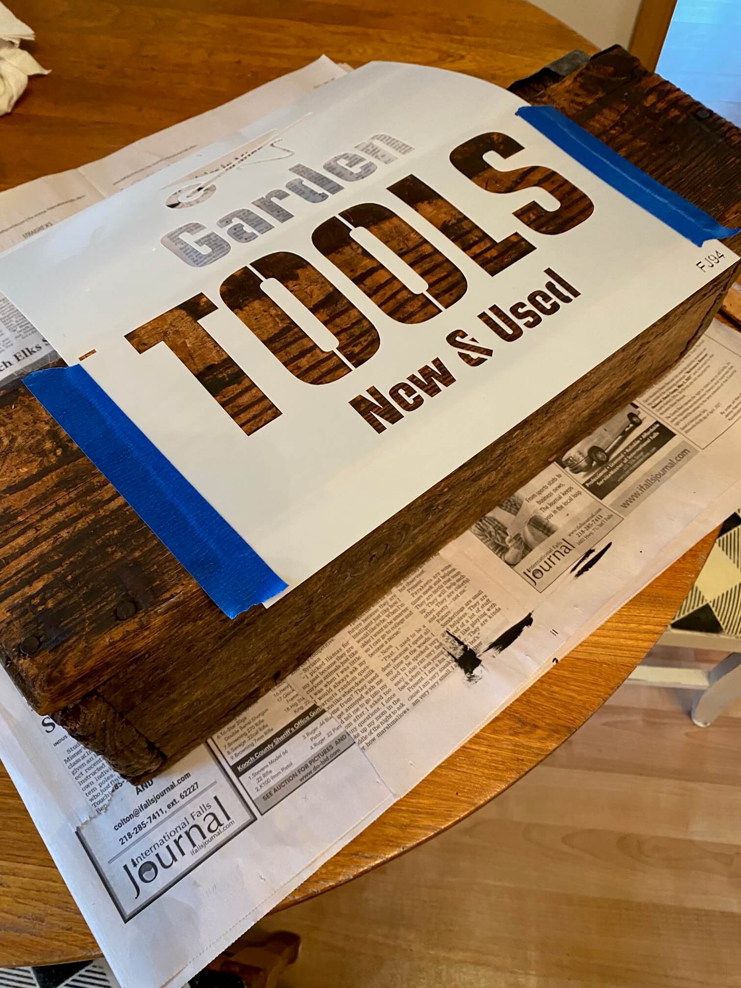 A Stenciled Rustic Tool Box For My Vintage Garden Tool Collection ...