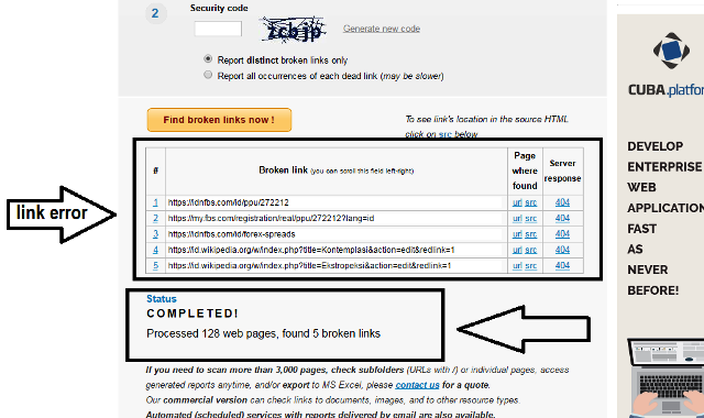 Cara Cek Link Error/ Rusak Pada Website Maupun Blog - ekonomibasis