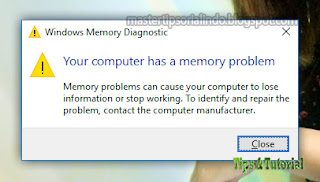 Cara Memperbaiki Error Your computer has a memory problem di Windows 10 ...