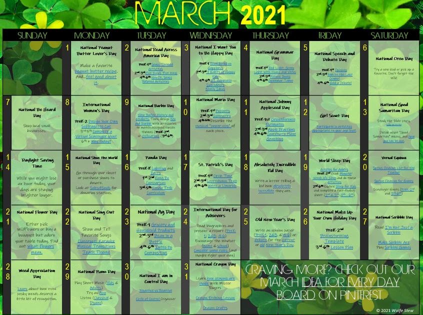 March 2021 | An Idea for EVERY Day