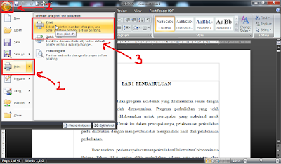Cara Print 2 Halaman 1 Kertas di Microsoft Word 2007 - Tutorial ...