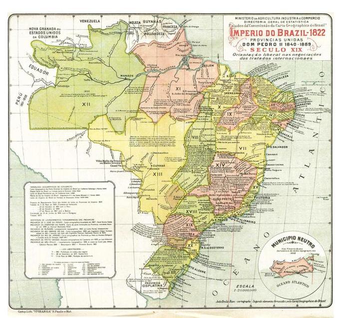 GEOKRATOS: Mapa do Brasil em 1822
