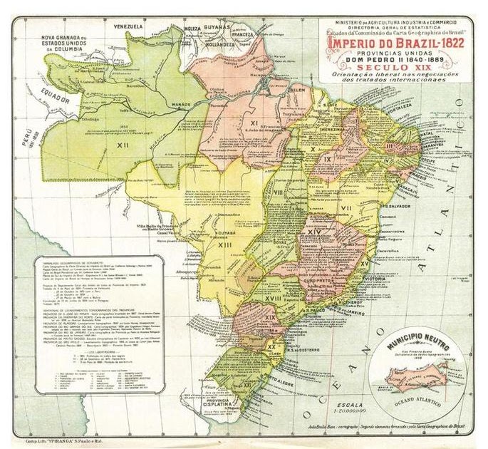 GEOKRATOS: Mapa do Brasil em 1822