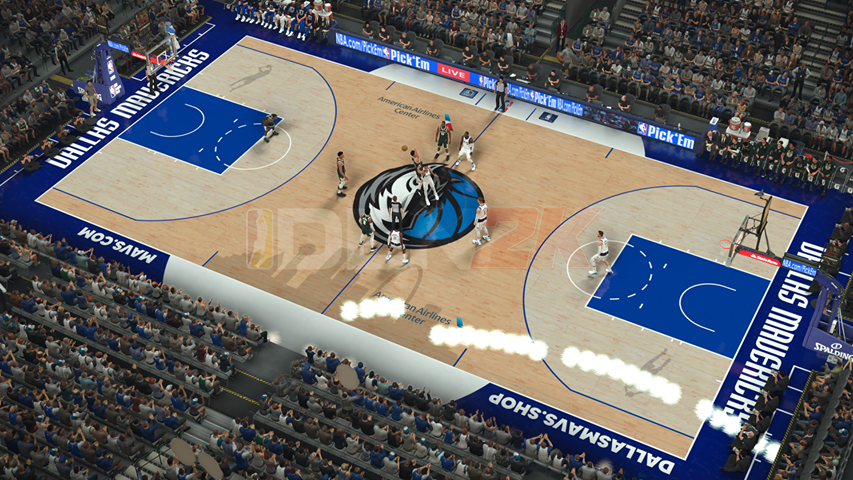 Dallas Mavericks Court (NBA2K21-PS5 Version) By DEN2K [FOR 2K21]