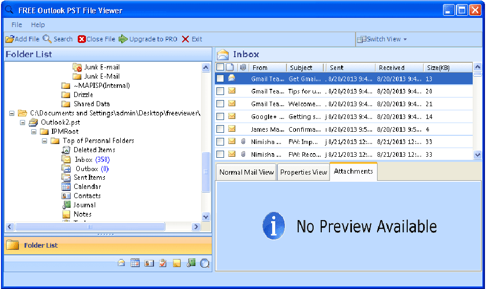 Get Free PST File Viewer Now! Open and Read Contents of PST Files!: PST ...