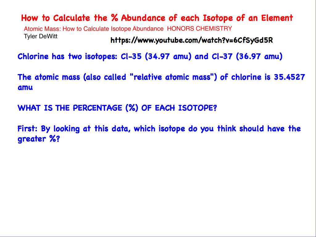 CHEMISTRY: ISOTOPES LECTURE NOTES