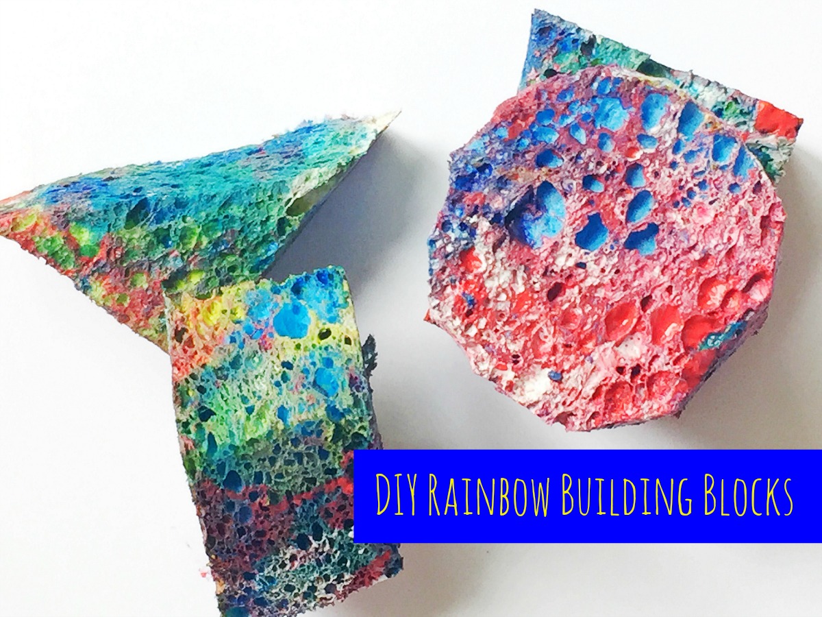 Mini Monets and Mommies: DIY Rainbow Building Blocks