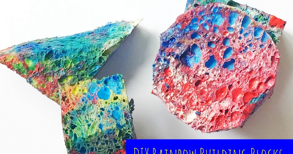 Mini Monets and Mommies: DIY Rainbow Building Blocks