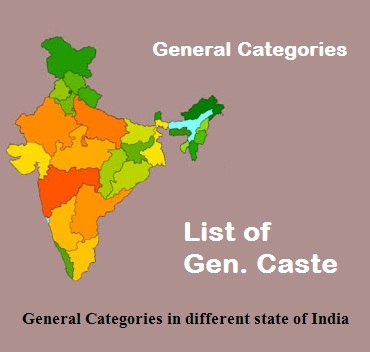 General caste list in up, Bihar, Rajasthan, Uttarakhand, Punjab and ...