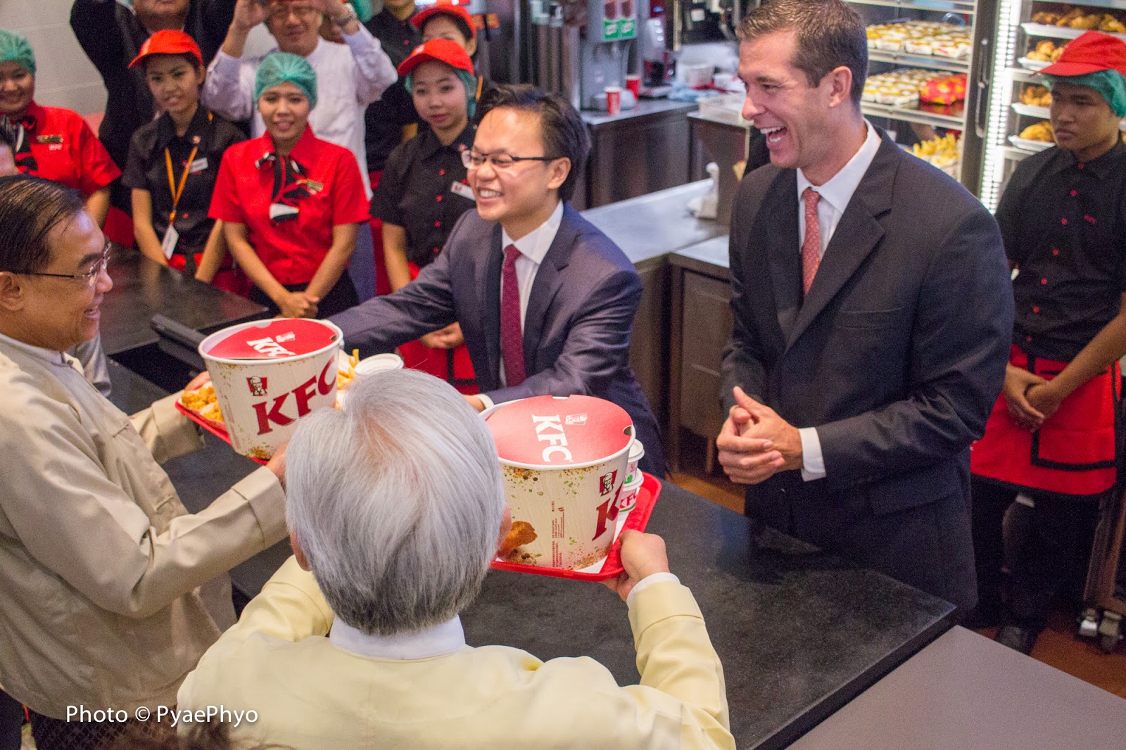 MaungPyae Photographer: KFC Grand Opening ceremony of Myanmar's first ...