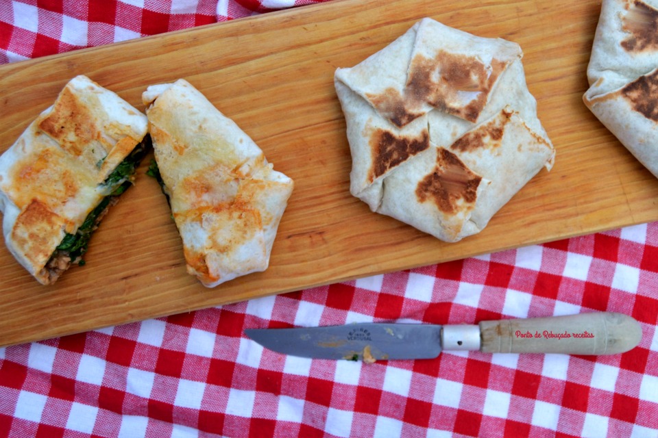 Ponto de Rebuçado Receitas: Trouxas de Tortilla de carne e queijo