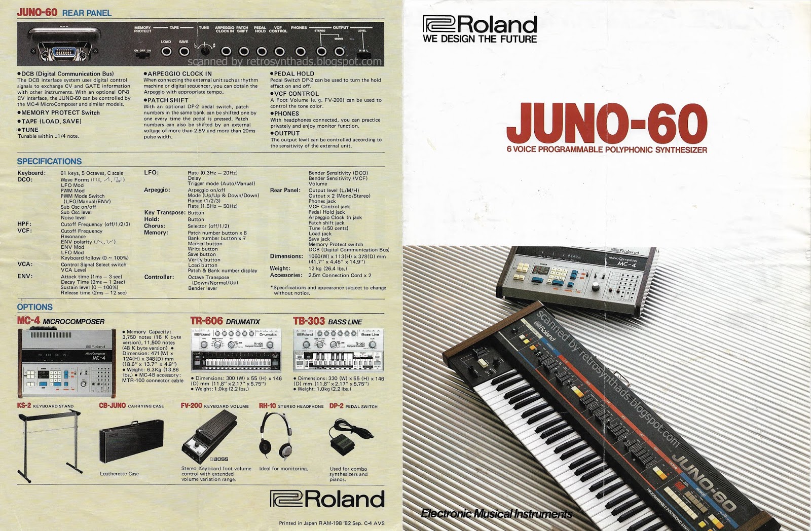 MATRIXSYNTH: 1982 Roland Juno-60 "We design the future" Brochure