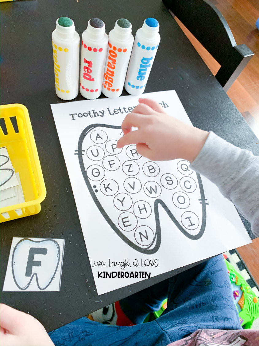 We picked a card, identified it, then found our letter or number on our ...