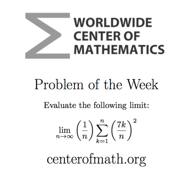 The Center of Math Blog: Problem of the Week