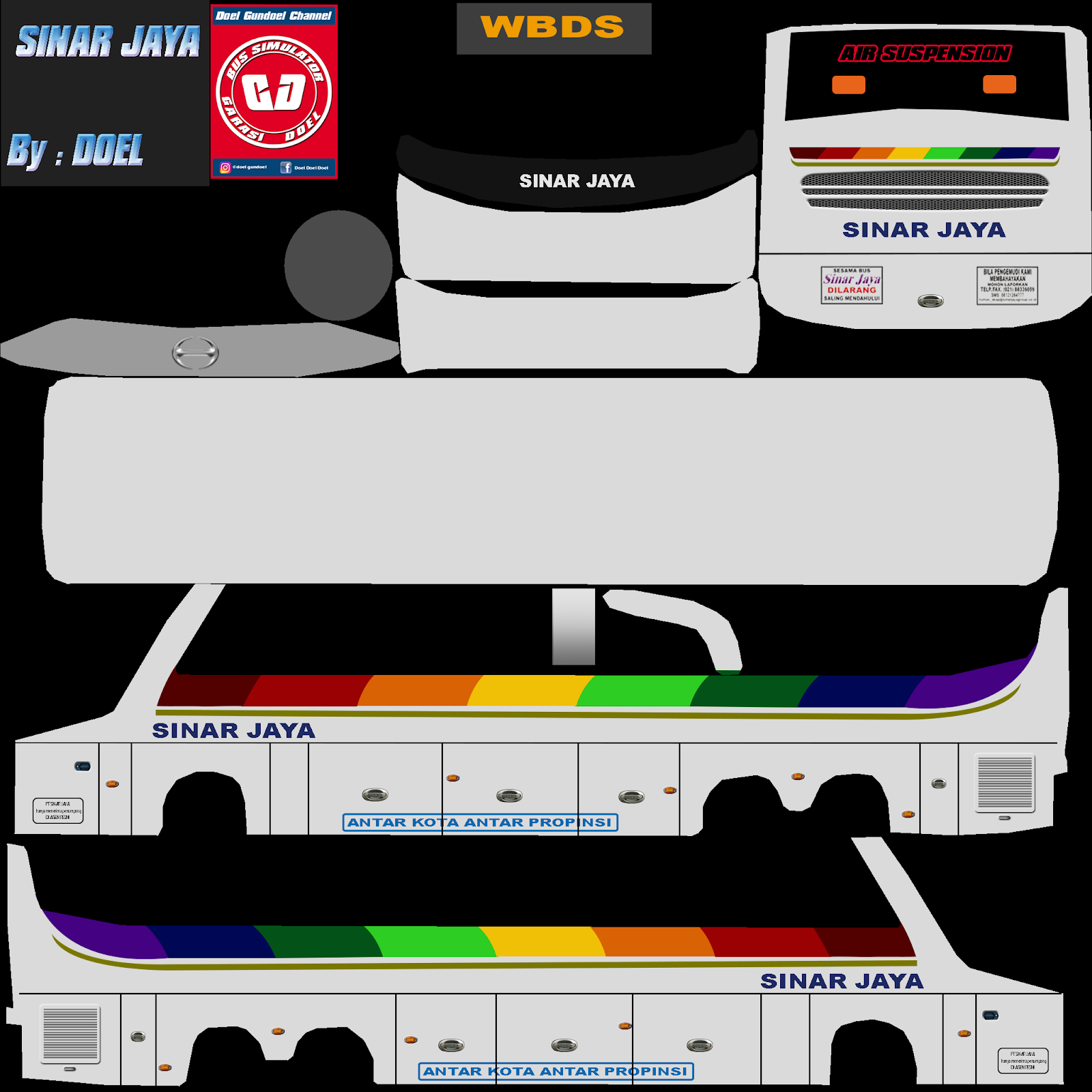 Kumpulan Skin Livery World Bus Driving Simulator Indonesia - Revesery