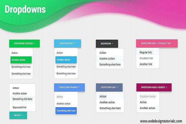 Bootstrap | Dropdown Plugin - WebDesignTutorialz