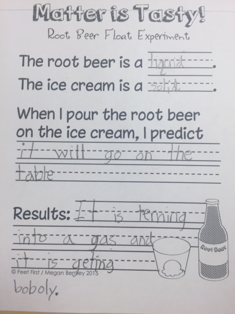 Second Grade Surfers: States of Matter... ROOT BEER FLOATS!