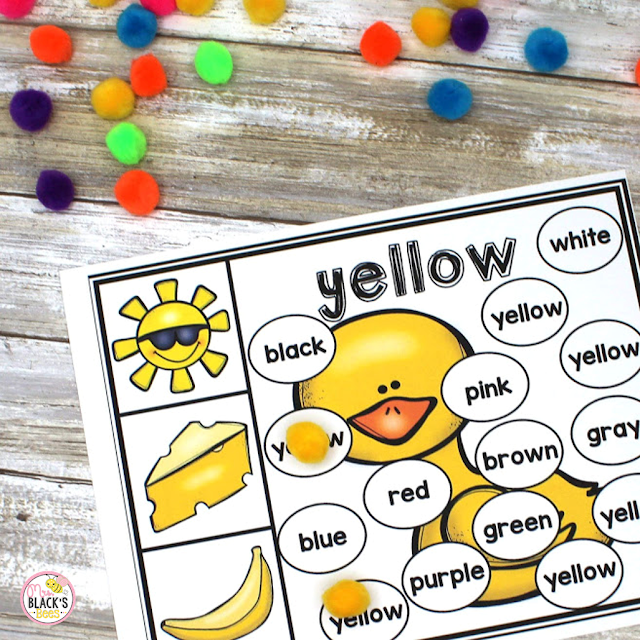 Pom Pom Centers for Preschool and Kindergarten Plus a FREEBIE | Mrs ...