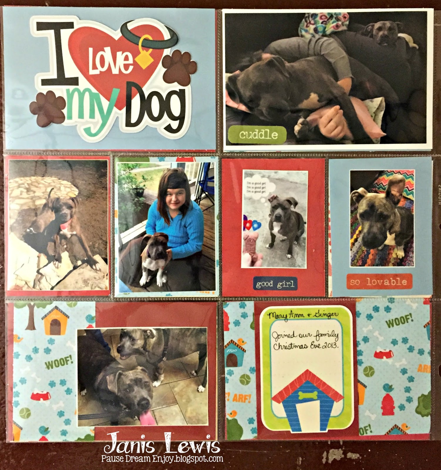 Pause Dream Enjoy: PETS Scrapbook Double Layout