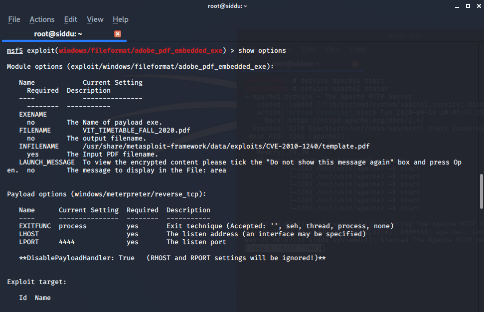 Payload Generation using Metasploit Framework Payload Generation using Metasploit Framework