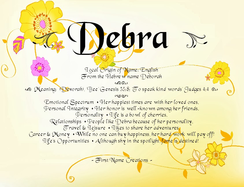 Debra name meaning | Names with meaning, Names, Meant to be