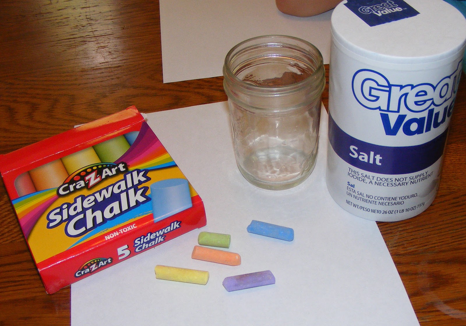 Ten kids and a Dog: Salt and Chalk Art---also called--A Very Big Mess ...