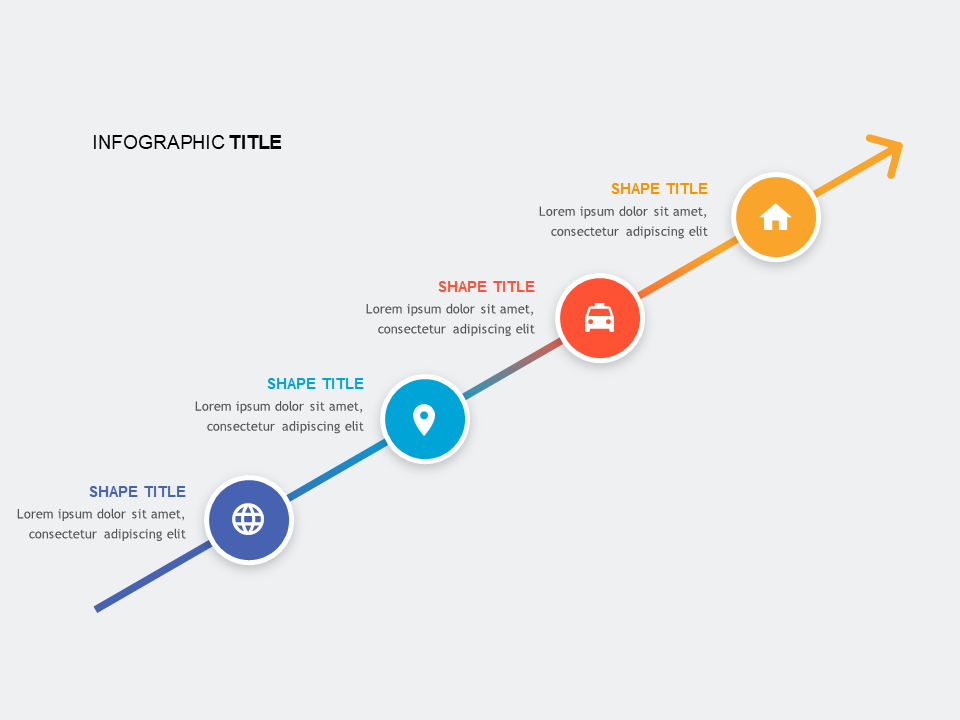 Gradient Arrow Point Icon PowerPoint Templates - PowerPoint Free
