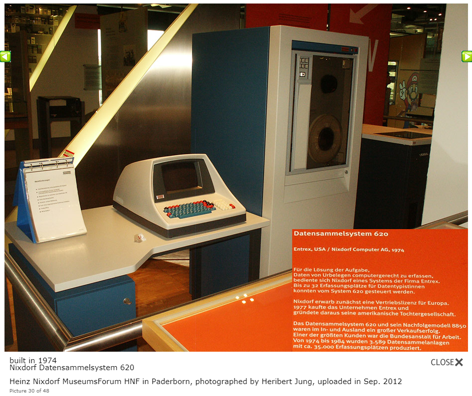 Entrex 480 Data/Scope: Nixdorf 620 image on the HNF Blog: EVELYN ...