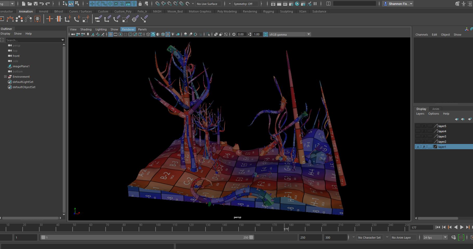 Modelling In Maya- Environment Model: Environment UVs