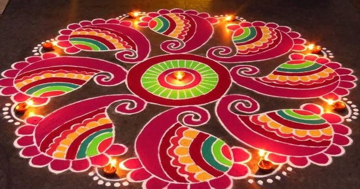 A Hindu tradition Rangoli or Kolam - some facts