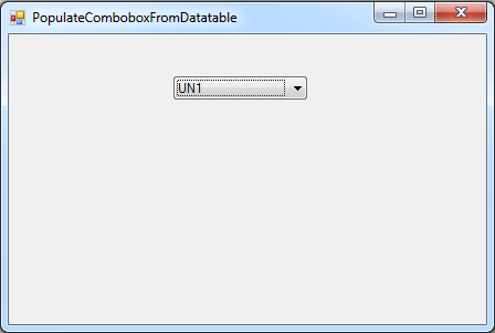 VB.Net Populate Combobox From Datatable - C#, JAVA,PHP, Programming ,Source Code