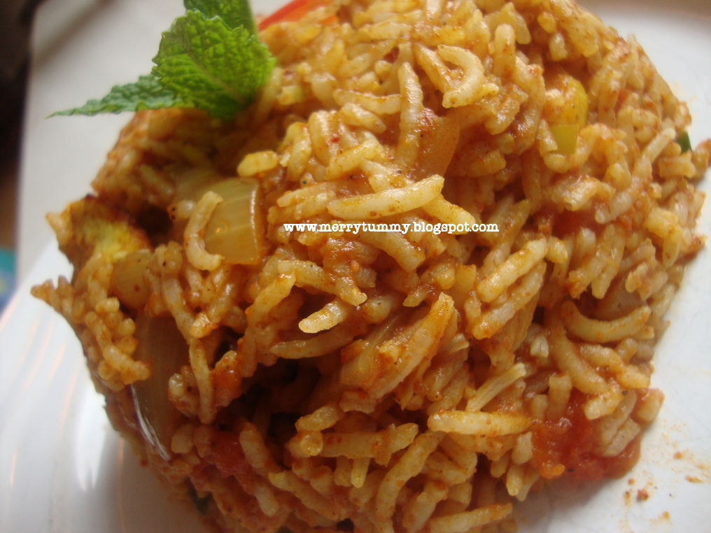 Merry Tummy: Mumbai Tava Pulav/ Mumbai Rice