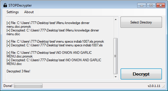 Дешифровщики файлов (дешифраторы, декриптеры): STOP-Djvu Decrypter