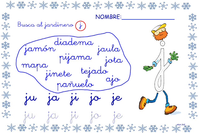 Educación infantil 4 años: El cole en casa: Letrilandia J