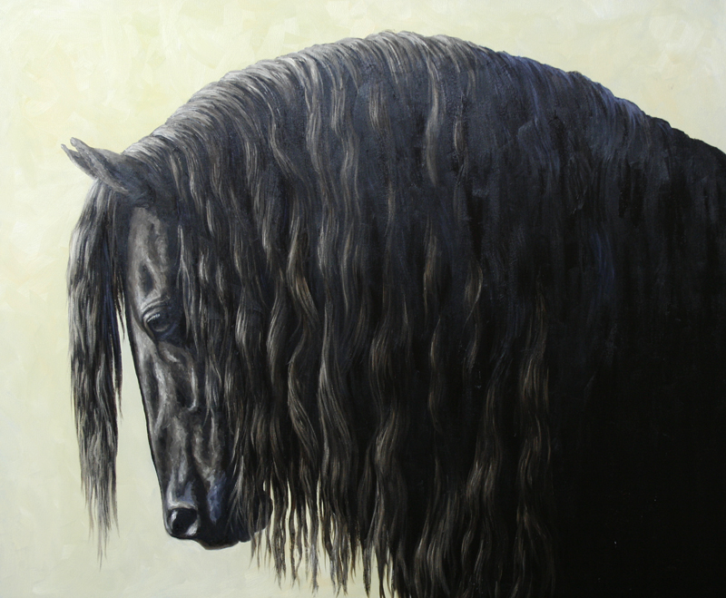 Crista Forest's Animals & Art: Wild Friesian Horse Mane