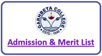 Garhbeta College Admission 2024 Online Form for UG/PG CBCS Merit List ...