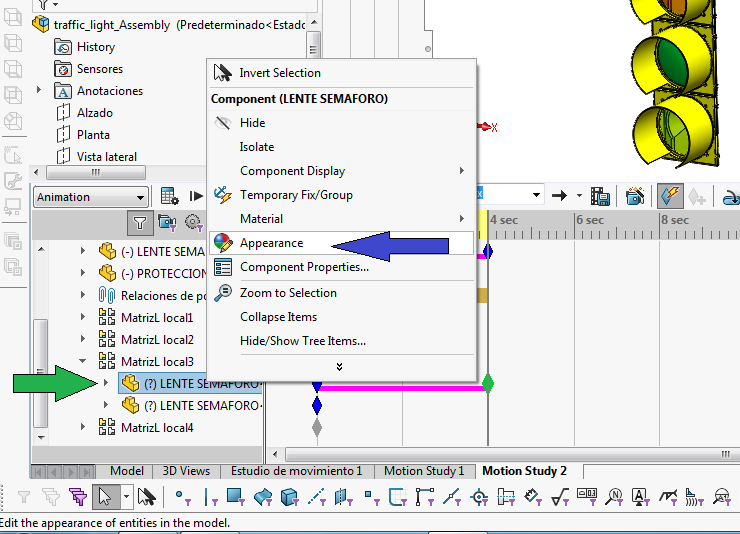 Solidworks Assignment Help: SOLIDWORKS motion study | traffic lights ...