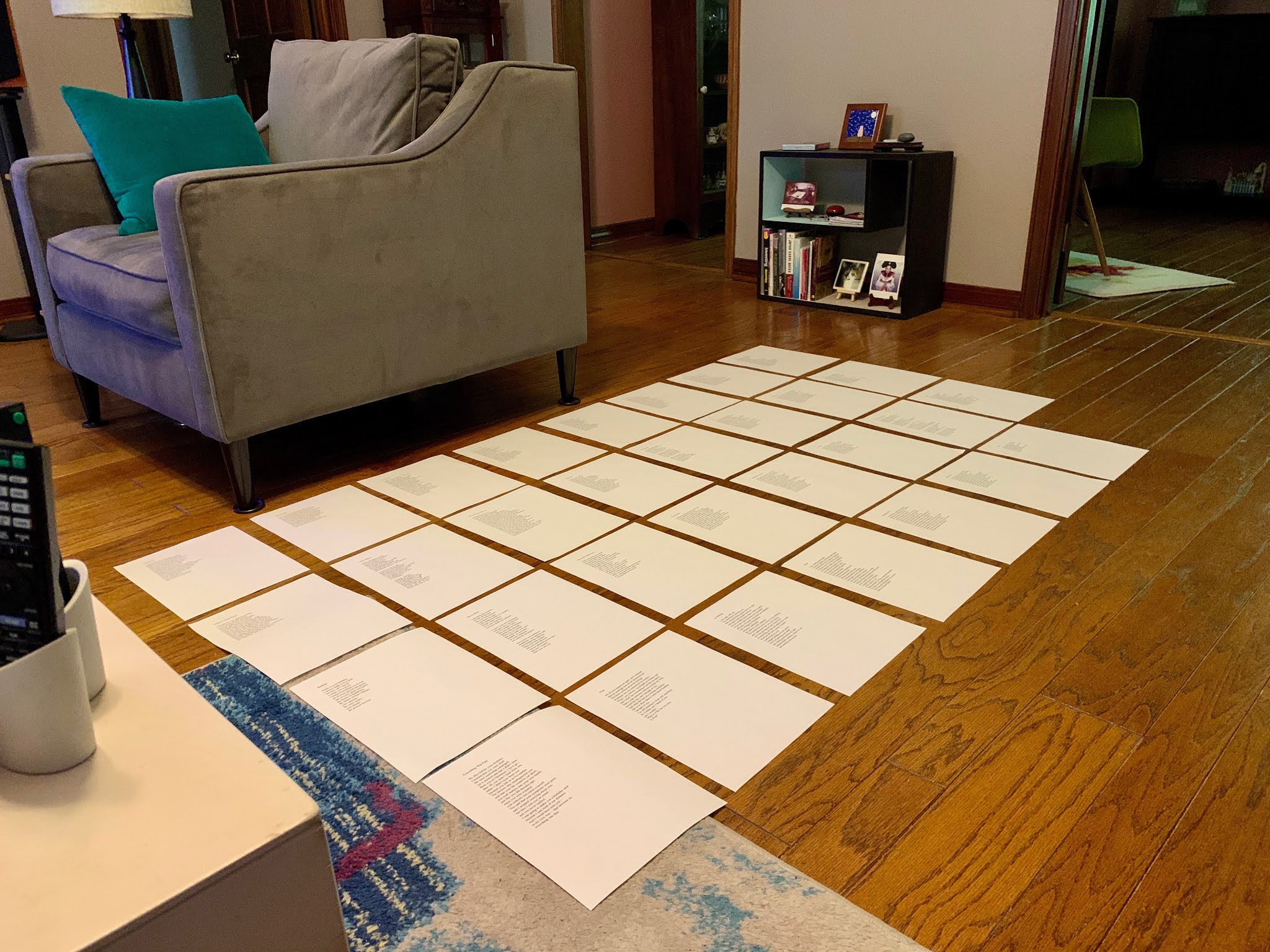 Organizing poems in a chapbook