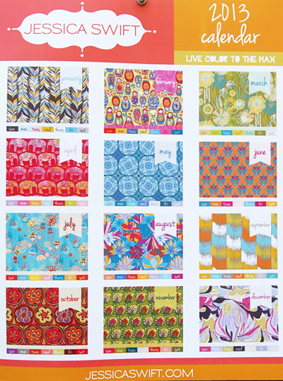 print & pattern: 2013 CALENDAR - jessica swift