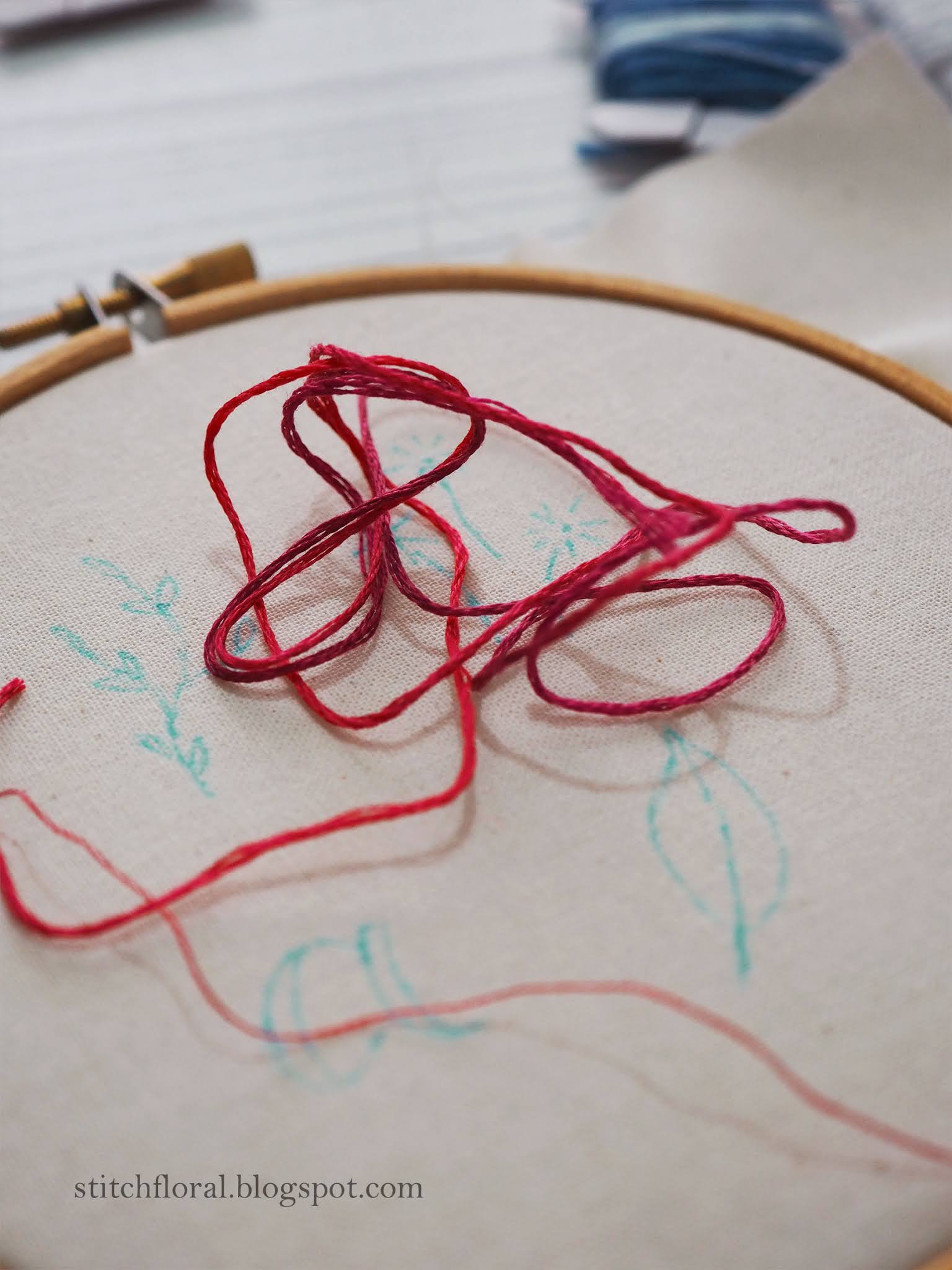 How to use variegated thread in hand embroidery - Stitch Floral