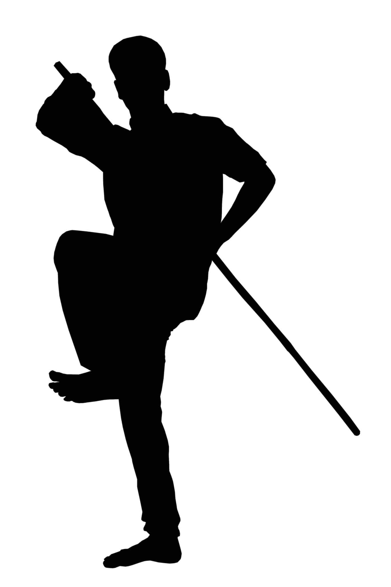 Panchabootha International Martial Arts Academy: Silambam Clipart , vector