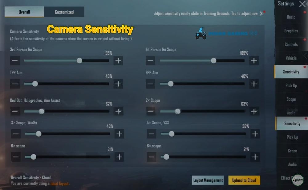 Best BGMI Sensitivity Settings Without Gyroscope No Recoil Sensitivity Code, ADS Sensitivity ...