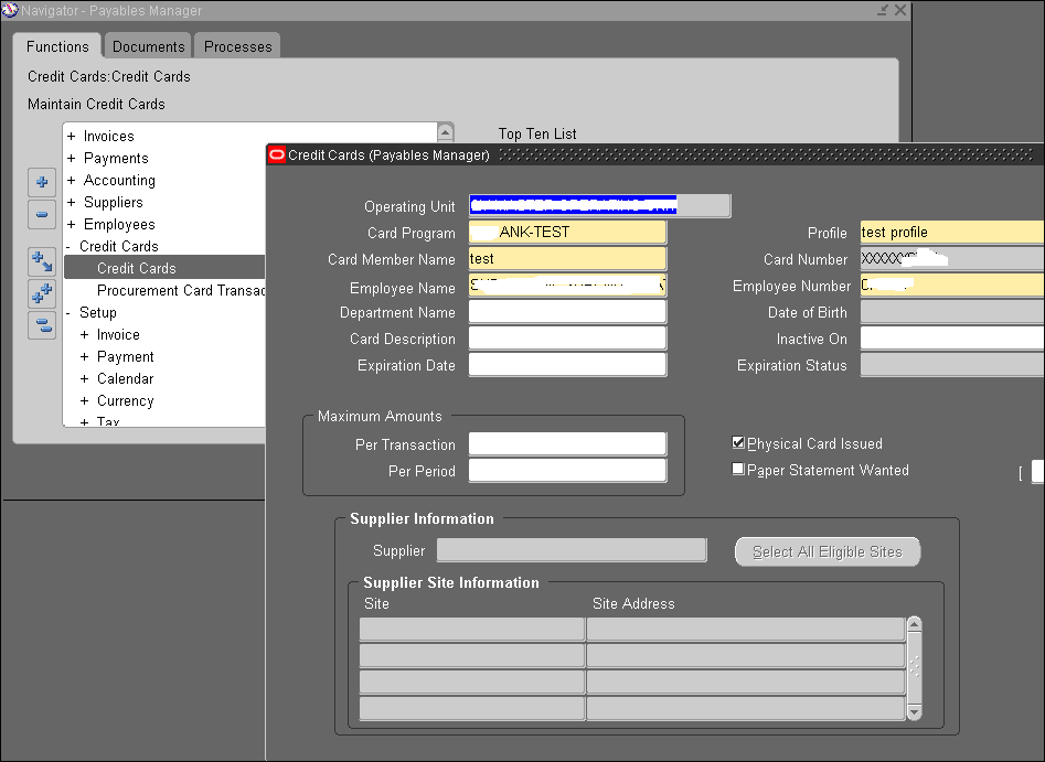 Oracle applications - Surendranath Subramani: Oracle Credit card and ...