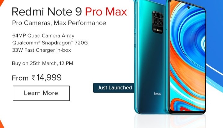 Xiaomi | Redmi Note 9 Pro Max | Redmi Note 9 Pro Max Specification ...