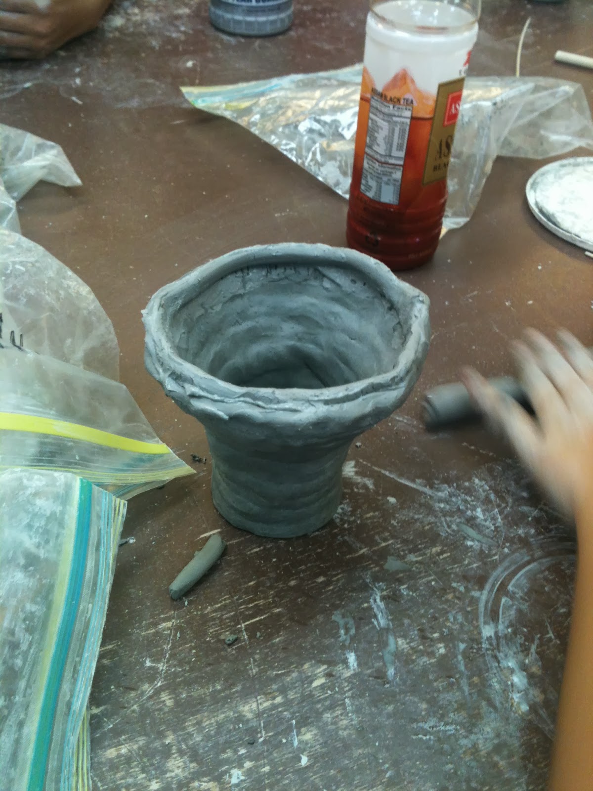 Mr. Young's Ceramics Class: Coils in Progress...4th period