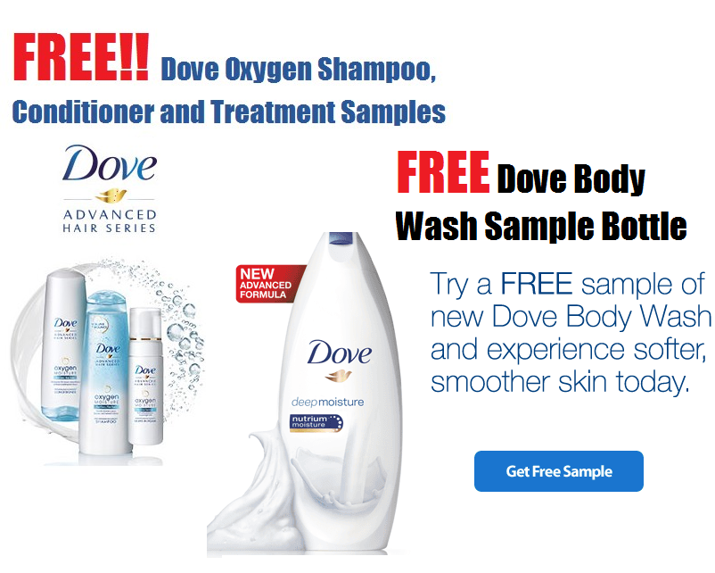 Free Dove Oxygen Shampoo, Conditioner and Treatment Samples & Free Dove ...