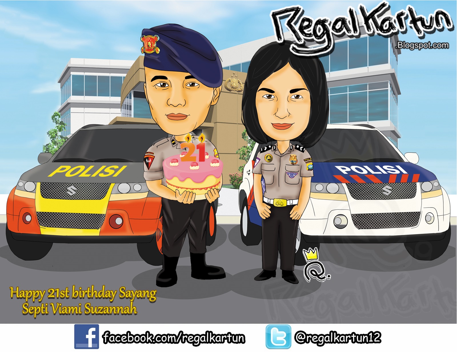 Gambar Kartun Polisi Wanita Berhijab Adzka