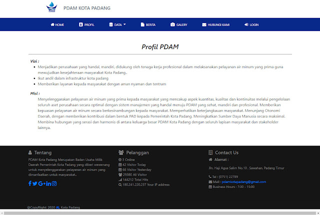 Sistem Informasi Manajemen PDAM Responsive